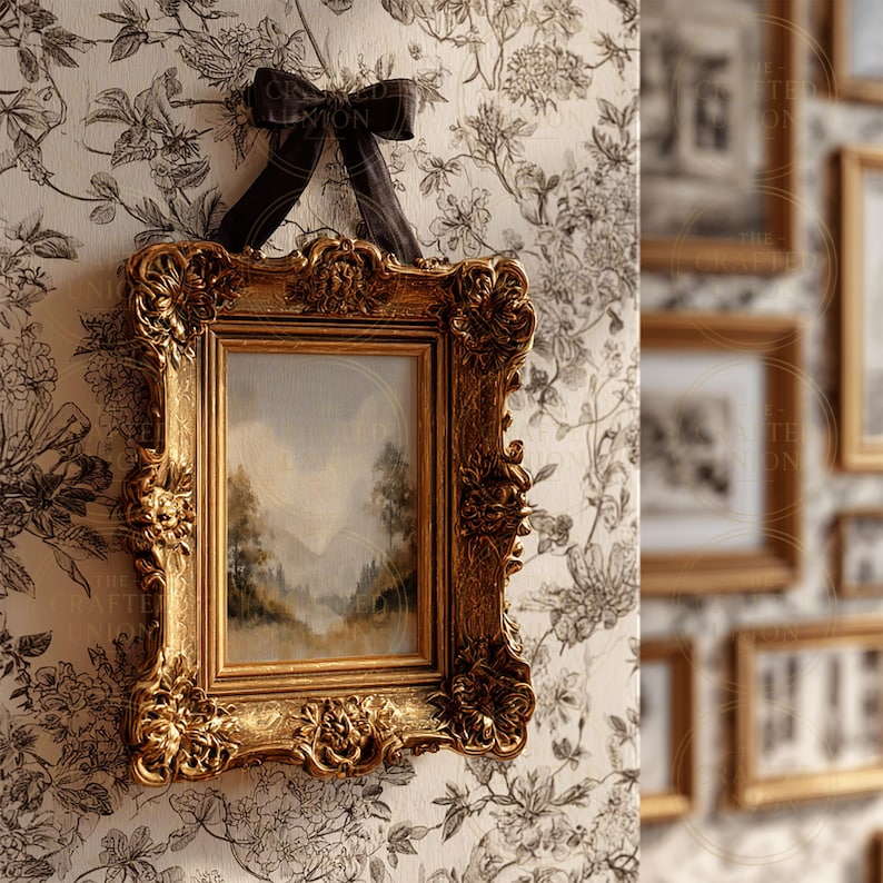 Din A Ratio Mockup Frame, Gold Mockup Frame, Coquette Mockup Frame ...