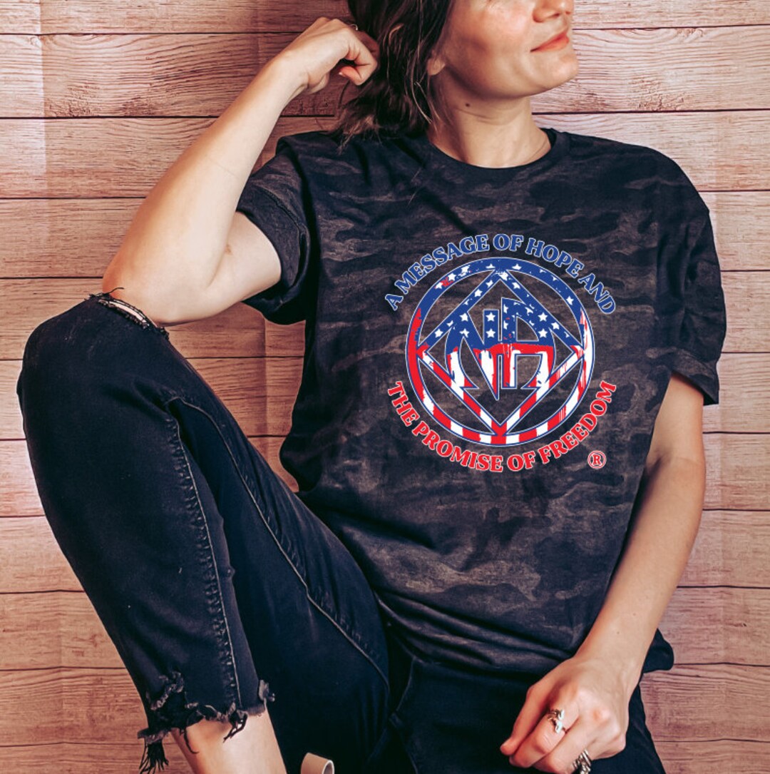 NA Narcotics Anonymous 12 Step Recovery Program Unisex Tee in Storm ...