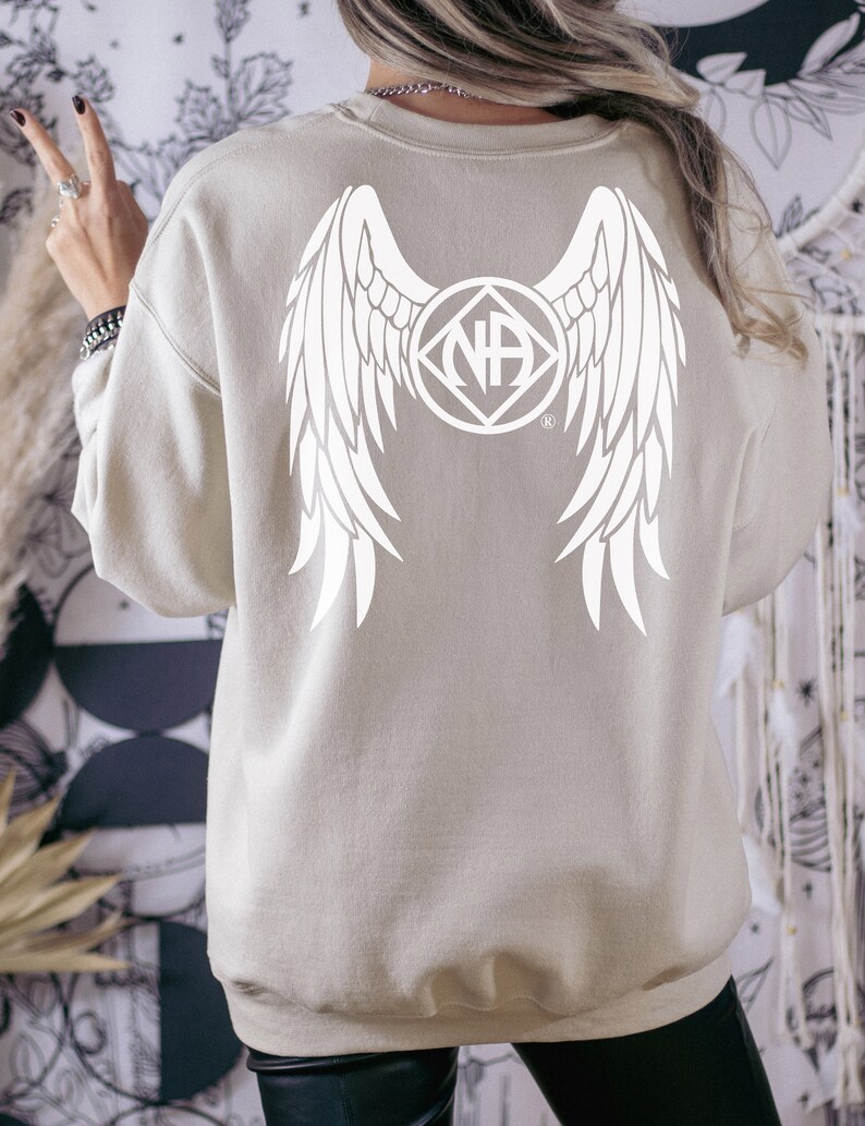 NA Symbol With Angel Wings Sweater for Women in NA Narcotics Anonymous ...