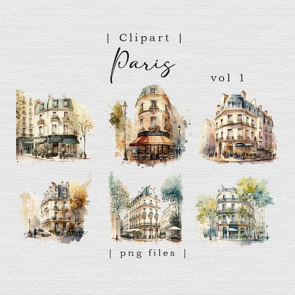 Paris Clip Art Set - Etsy