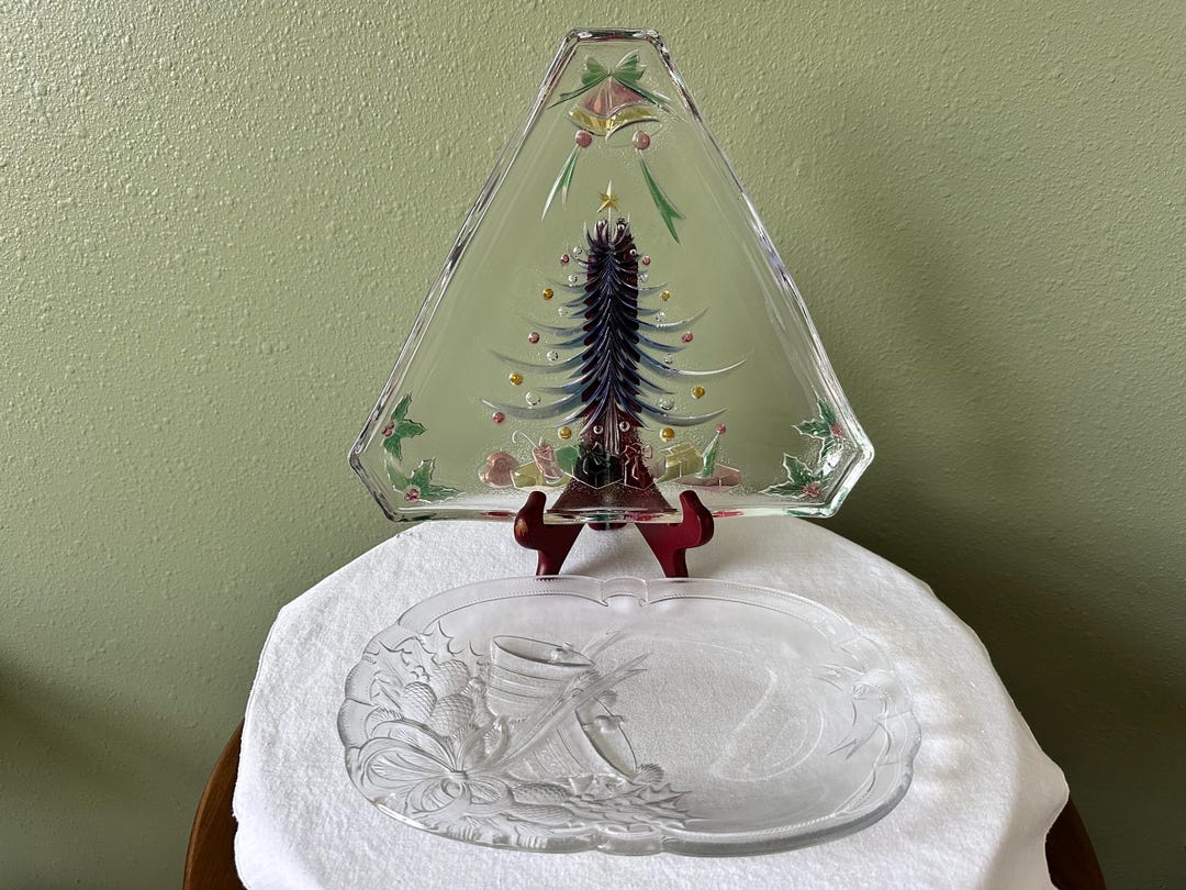 1980's Mikasa Vintage Christmas Serving Plates SET OF 2 (CH02) - Etsy