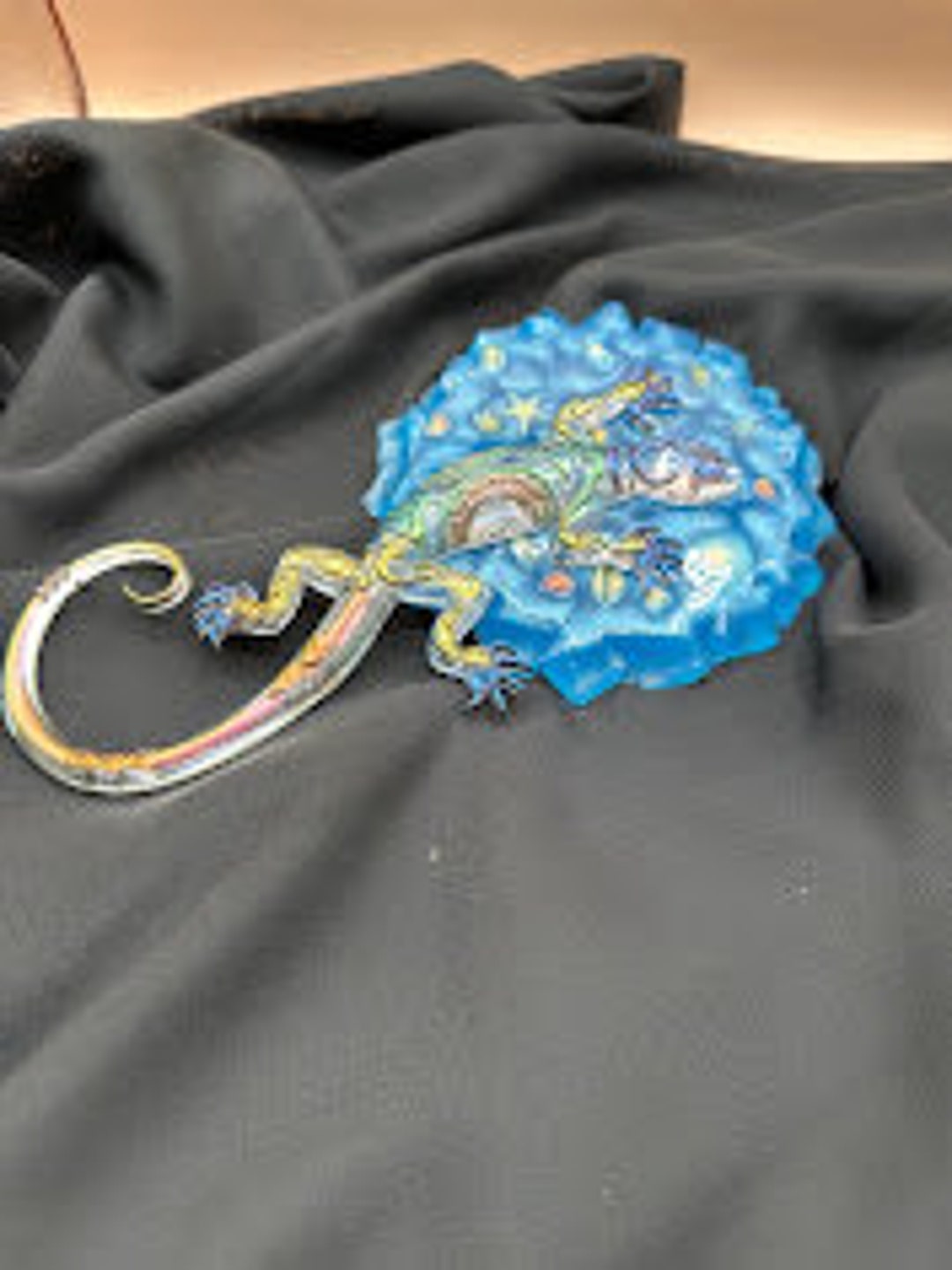 Colorful Lizard and Sea Shell Rock Edge Coaster for Perch - Etsy