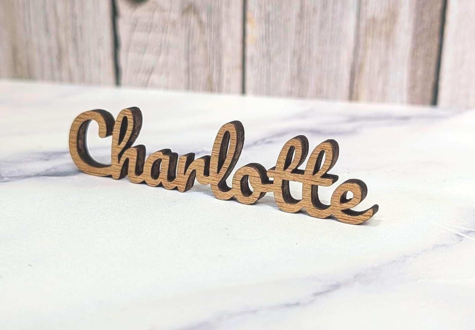Personalized Wooden Name Place Cards | Laser Cut Guest Name - Etsy
