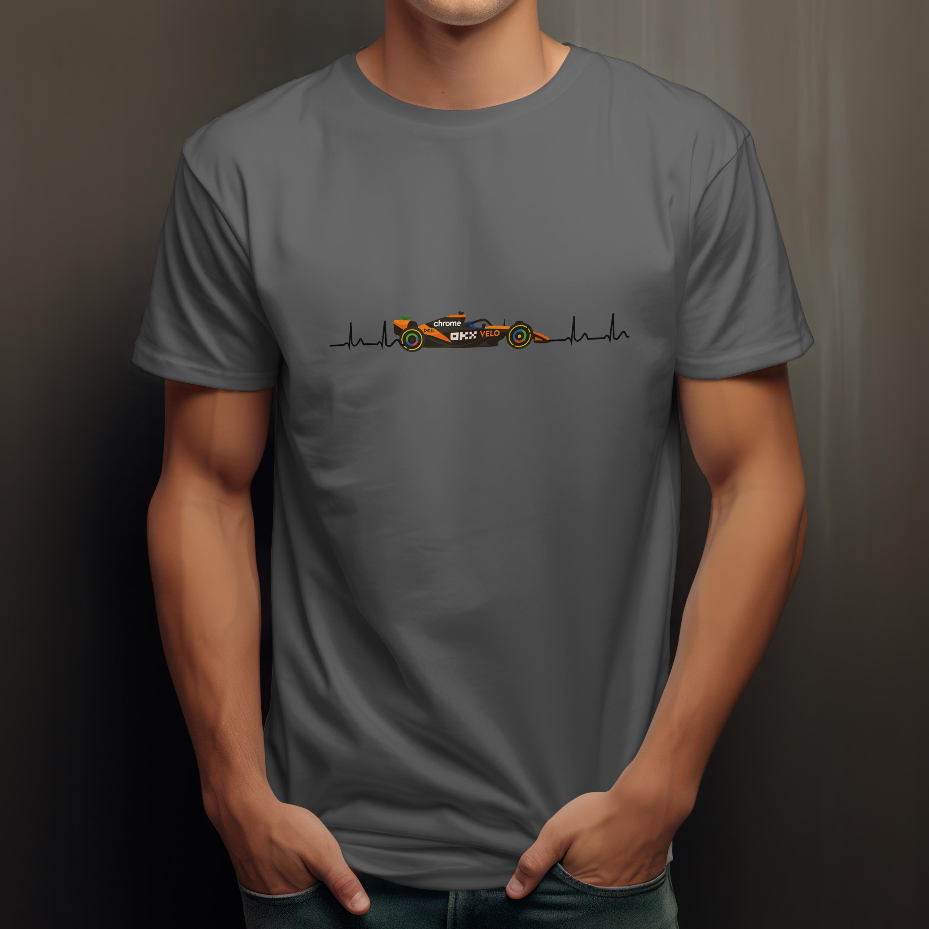 Orange Formula Racing Heartbeat T-shirt: Papaya Racing Graphic ...