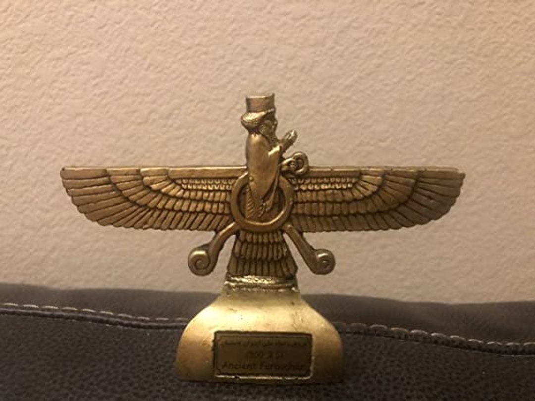 Statue Sculpture Cyrus the Great Farvahar Ancient Symbol of Love Peace ...