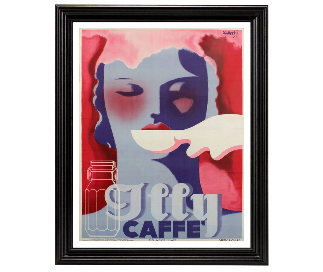 Illy Caffe. Ready to Frame 18x24" Reproduction From a Vintage Poster ...