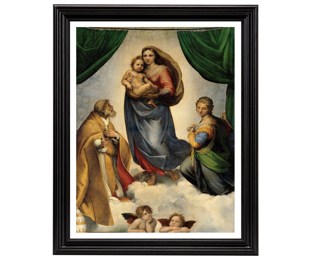 The Sistine Madonna by Raphael (1512). Ready to Frame 18x24" Print Made ...