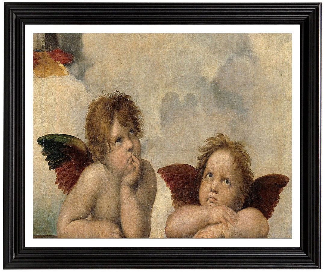 Cherubs From the Sistine Madonna by Raphael (1512). Ready to Frame ...