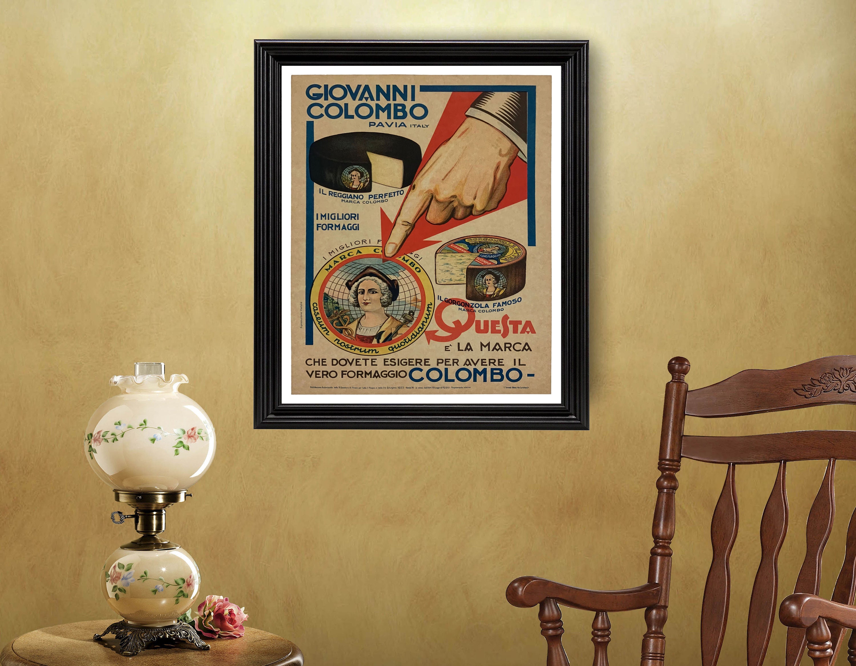 Giovanni Colombo Cheese; Ready to Frame 18x24" Reproduction From a ...