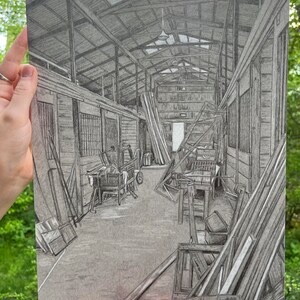 Interior of a Rural Barn: Signed Fine Art Print - Barn Art, Farm Art ...