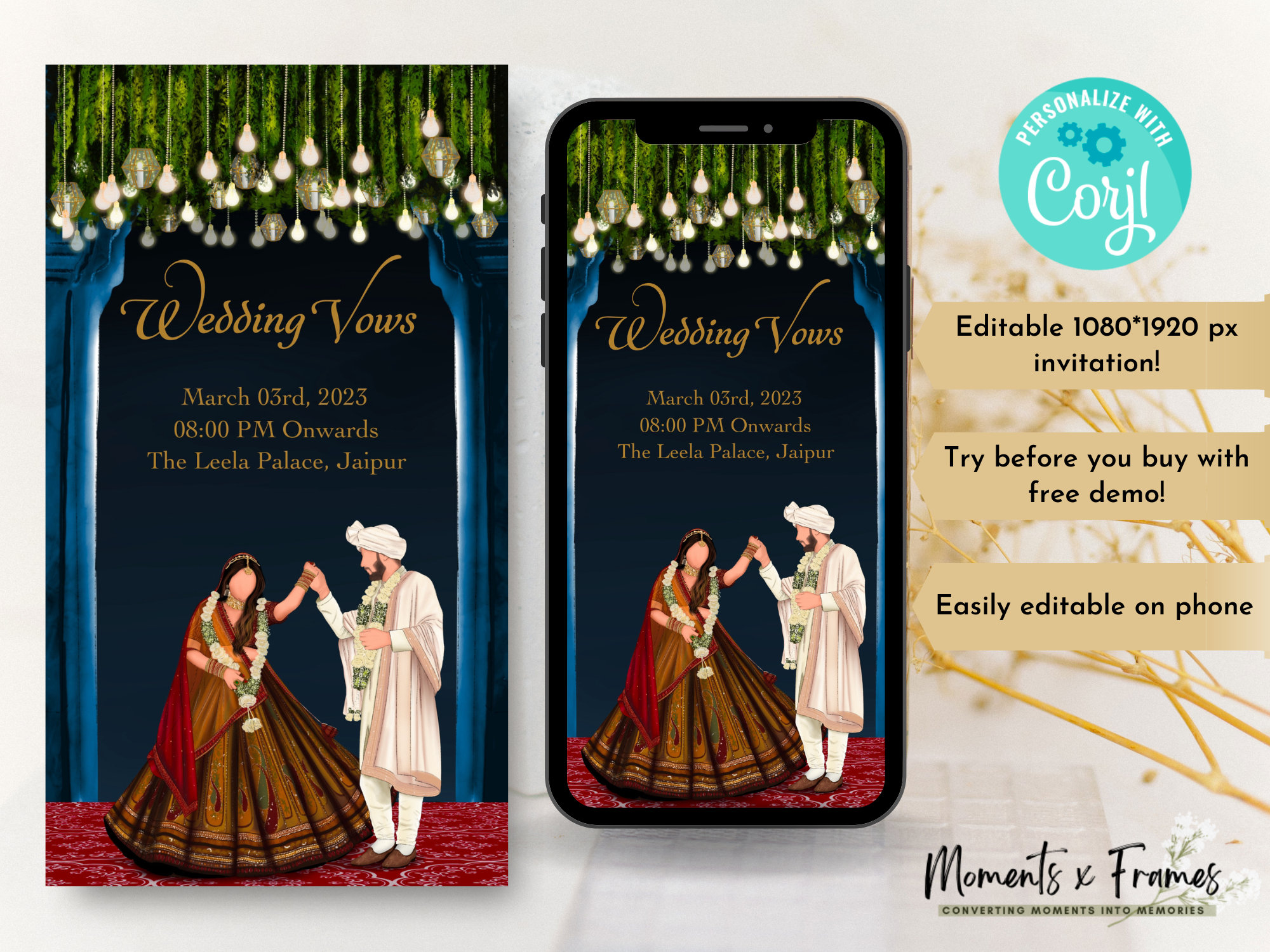 Hindu Wedding Phere Invite for Indian Wedding Digital Wedding ...
