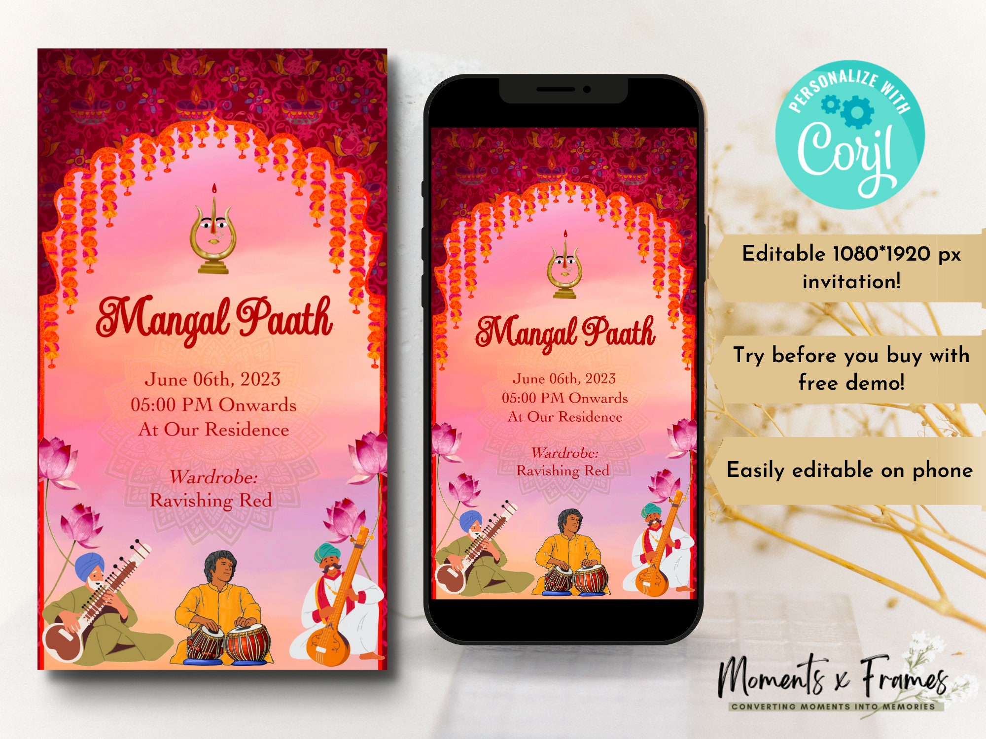 Buy Mangal Path Pooja Invitation: Editable Kirtan Invite (digital ...