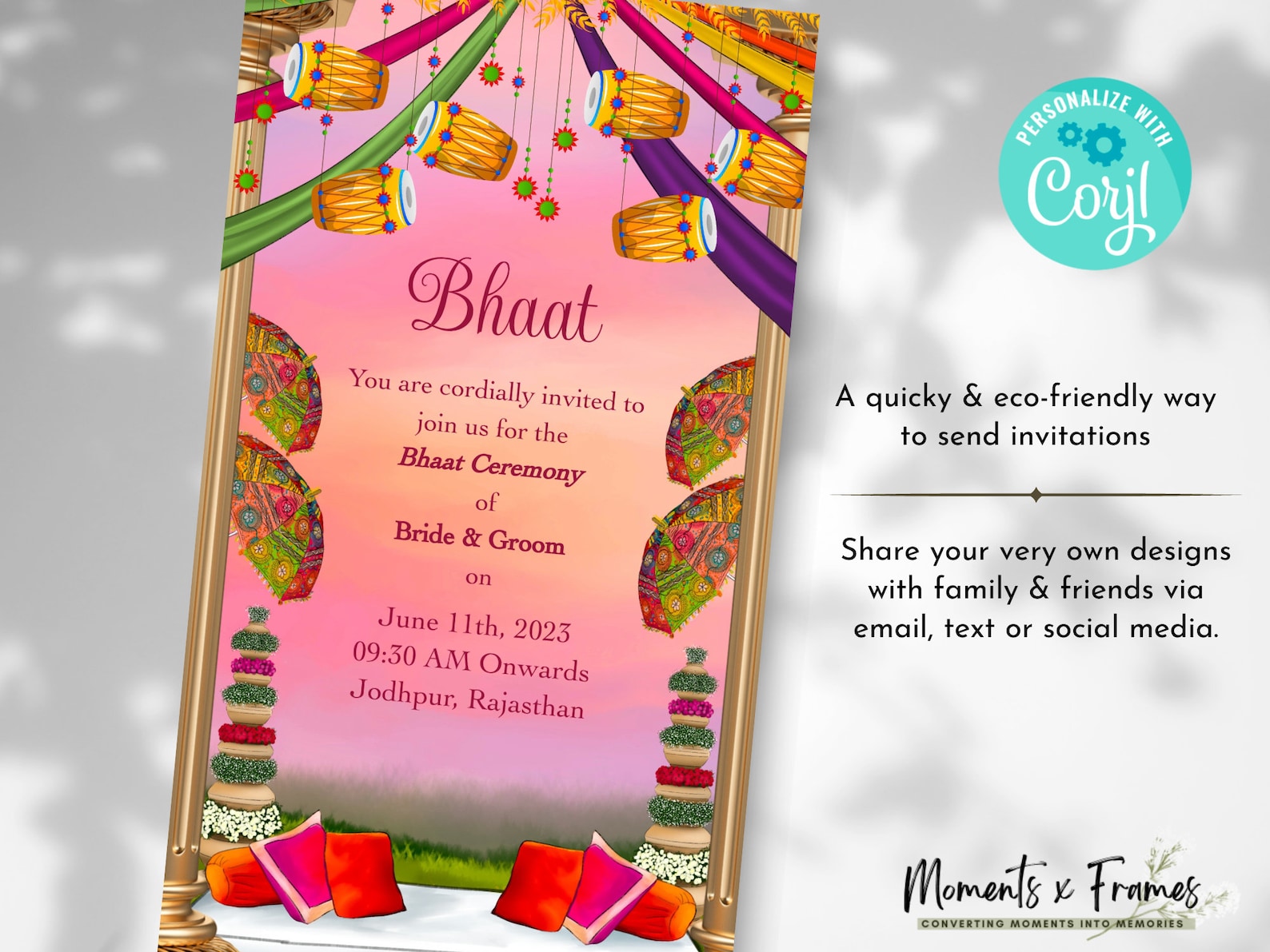 Buy Mayra Invite Bhaat Invite for Indian Wedding Invitation as Digital ...