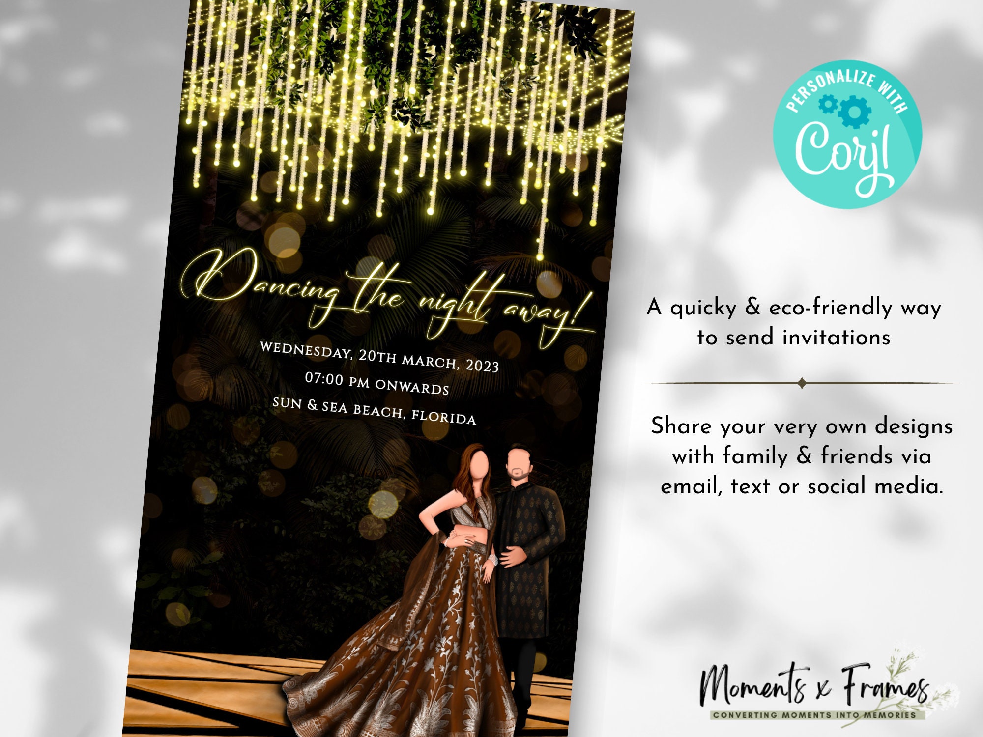 Digital Indian Sangeet Invites as Sangeet Invitation, Sangeet Party ...