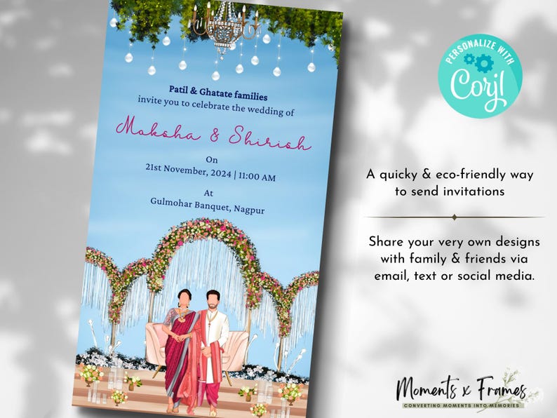 Maharashtrian Wedding Editable Digital Invitation Template, Marathi ...
