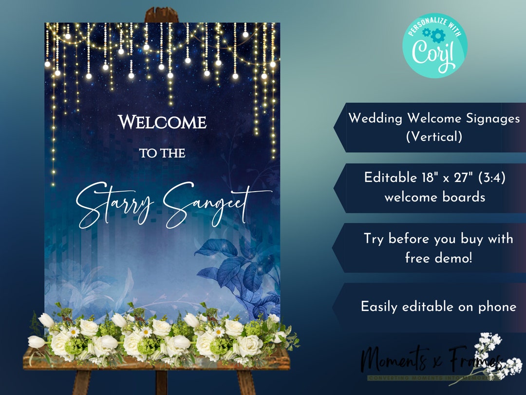Sangeet Welcome Board Welcome Decor Sagan Welcome Boards Engagement ...