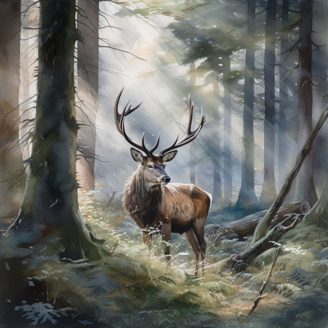 This Majestic Stag Art Piece is Charming, Elegant and Sophisticated. A ...