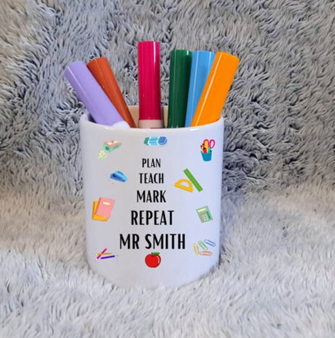 Personalised Teacher Pencil Pot - Etsy