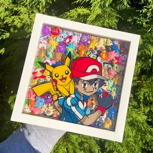 Pokemon Glass Painting 3D & Framed Anime Painting Anime Art Custom ...