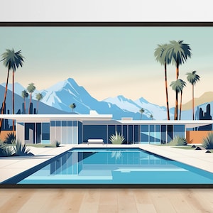 Mid Century Modern Art, Palm Springs Digital Download, Retro Home Decor ...