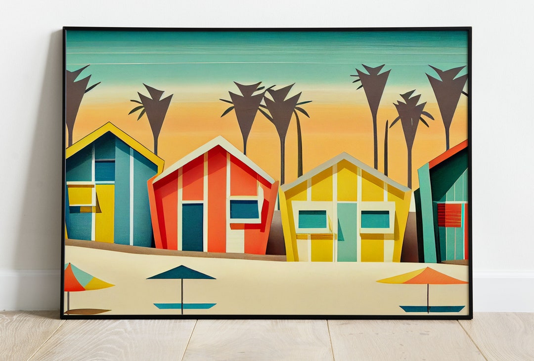 Colorful California Beach Shacks Mid Century Modern | California Beach ...
