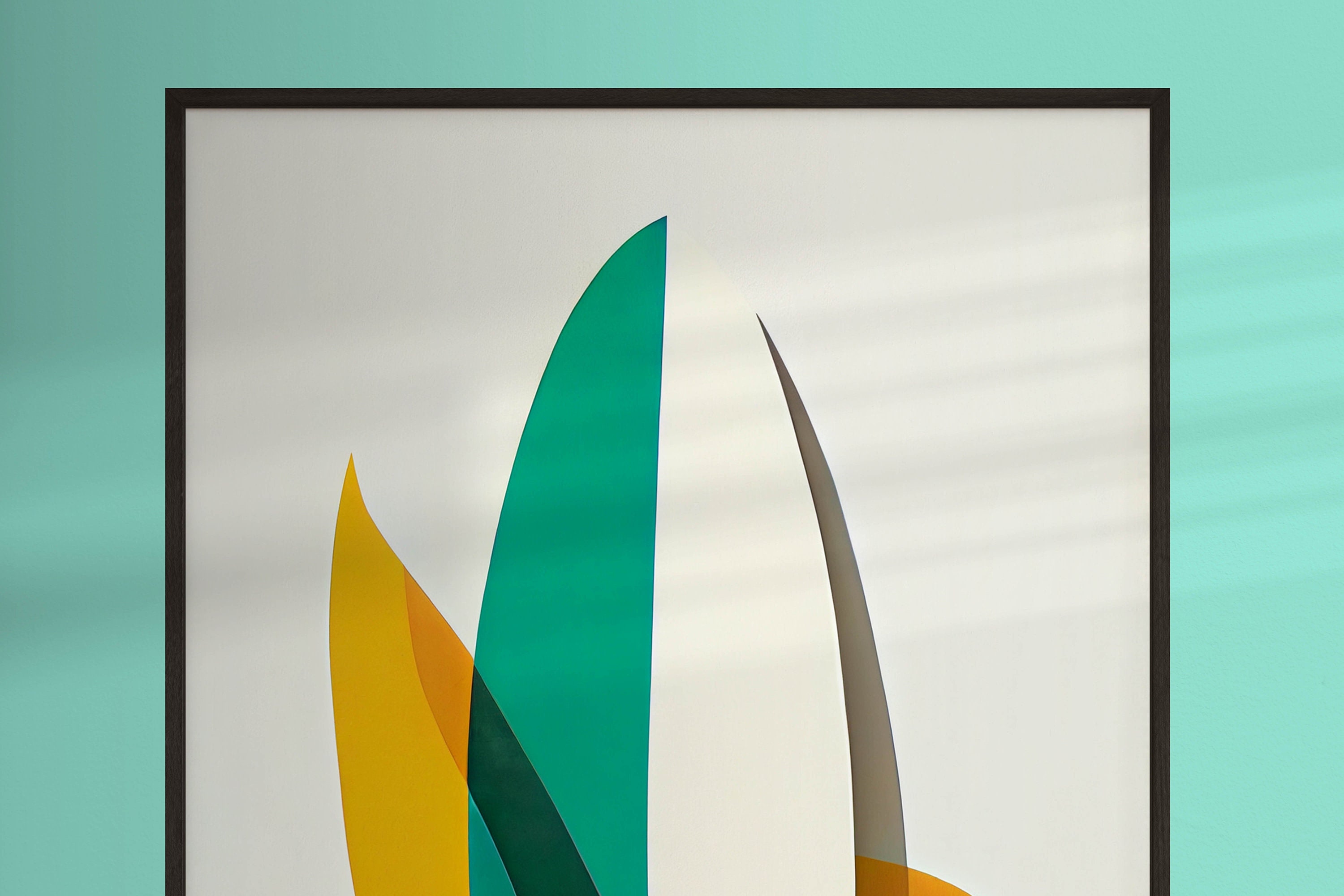 Mid Century Modern Surfboard Art Print Tropical Palette, Surfboard Art ...
