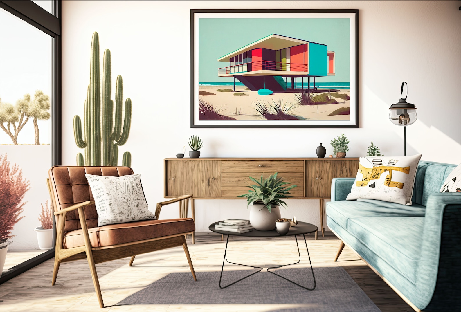 Mid Century Modern Folly Beach Vibes Charleston Coastal Home - Etsy