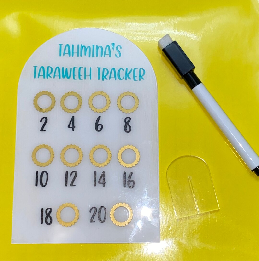 Acrylic Islamic Prayer Taraweeh Rakat Tracker - Etsy