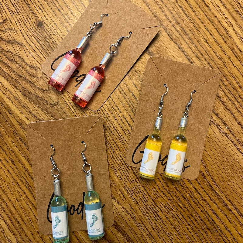 Wine Bottle Earrings - Etsy