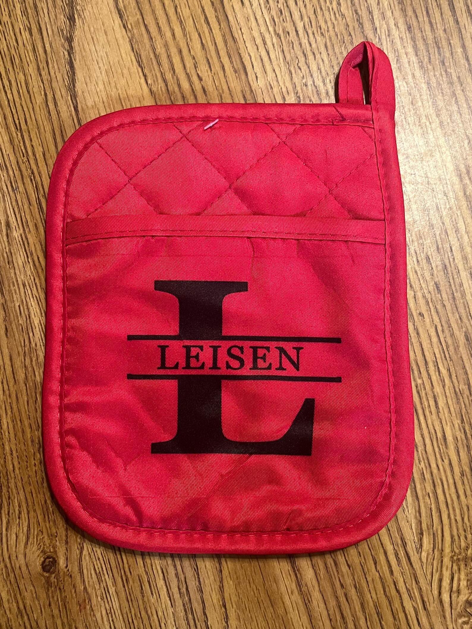 Custom Monogram Oven Mitt Pot Holder Baking Mitts Personalized Kitchen ...