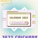 Cute Retro Aesthetic Simplistic 2023 Calendar - Etsy