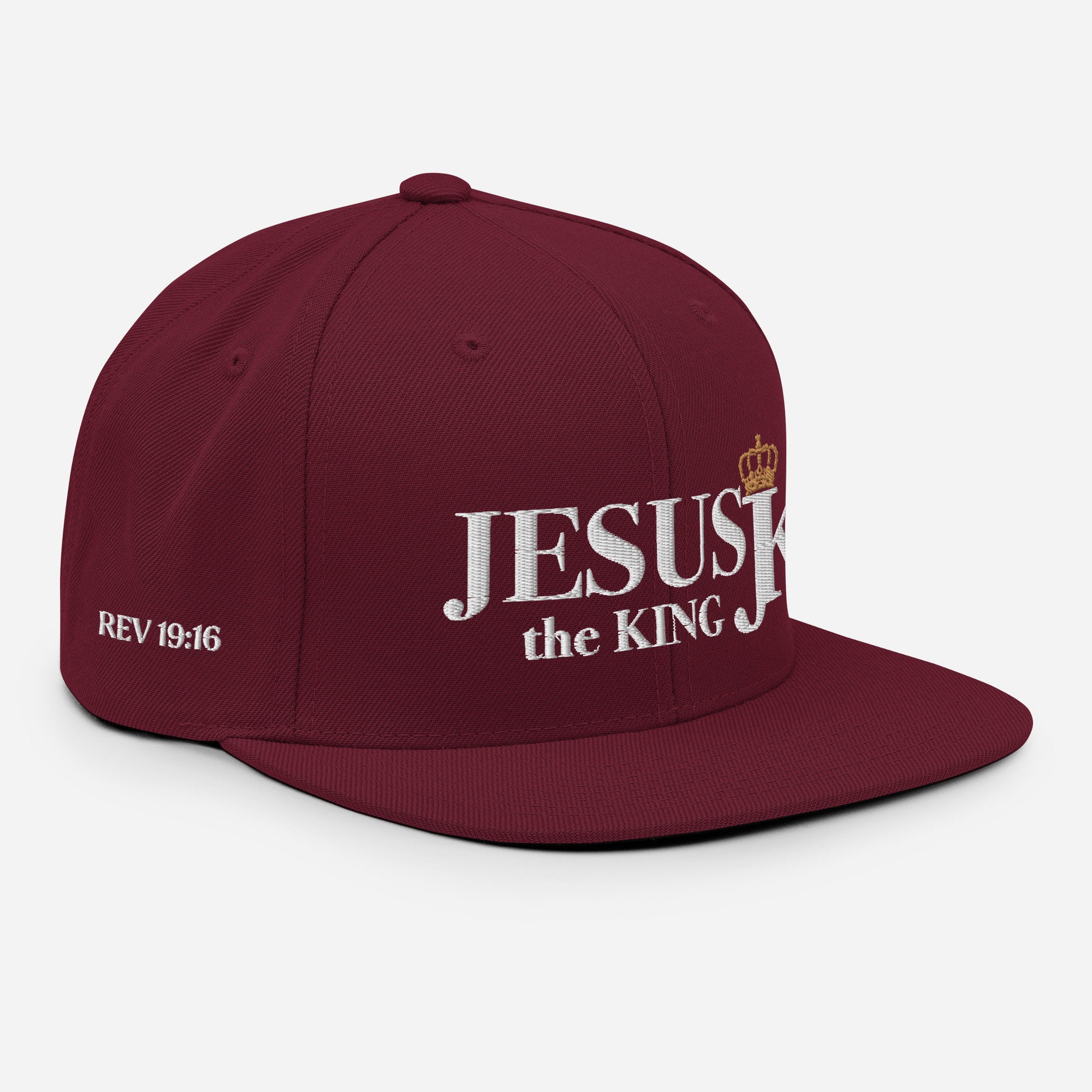 Jesus the King Snapback Hat, King Jesus Hat, Jesus King Cap, JK ...