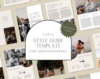 Canva Portrait Session Guide for Photographers, Family Session Guide ...