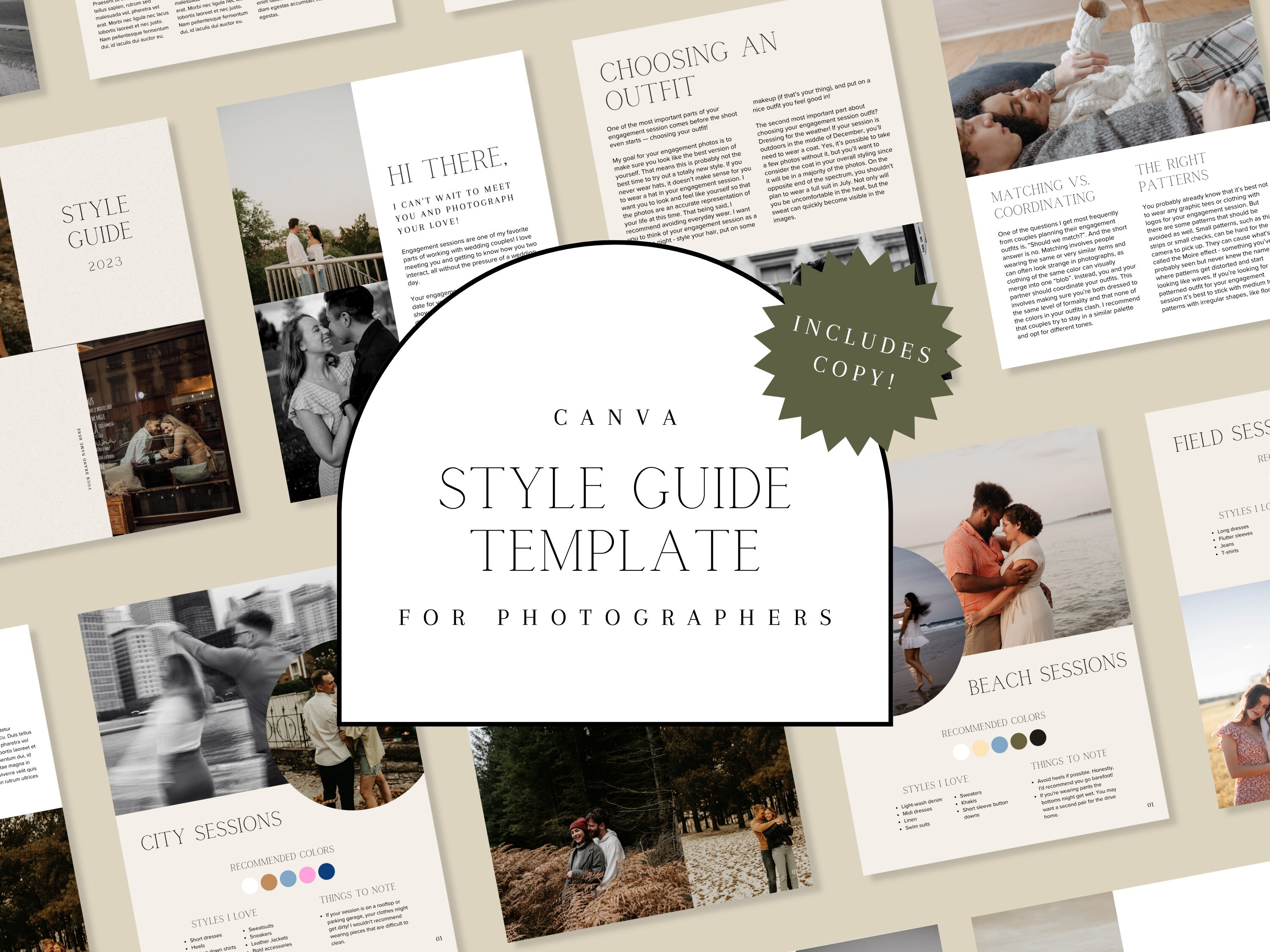 Canva Style Guide Template for Photographers With Copy - Etsy