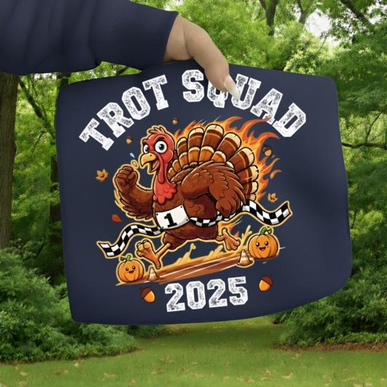 Trot Squad Turkey Run 2025 PNG, Funny Thanksgiving Clipart (digital ...