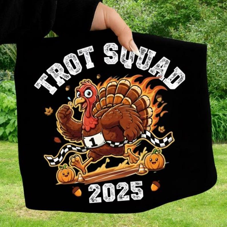 Trot Squad Turkey Run 2025 PNG, Funny Thanksgiving Clipart (digital ...