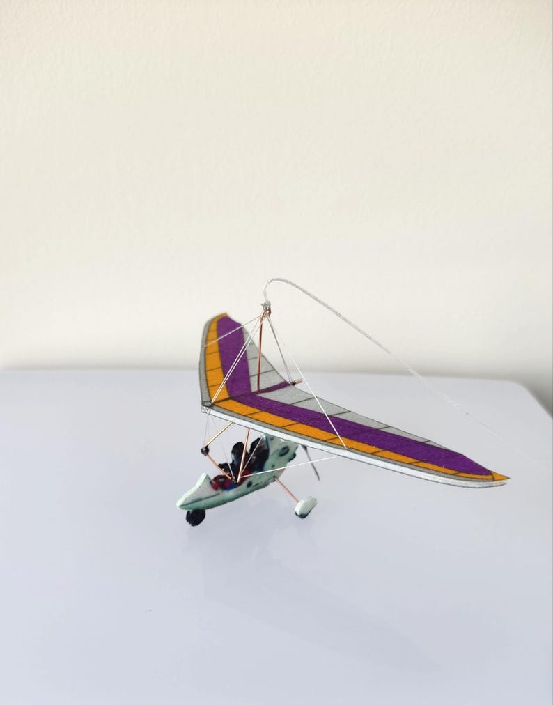 Felt Ornament Motor Hang Glider (tandem) Miniature. Hang Glider ...