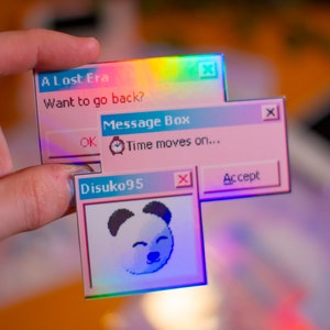 90's Aesthetic Vaporwave Windows 95 Holographic Retro Disuko 95 Vinyl 3 ...