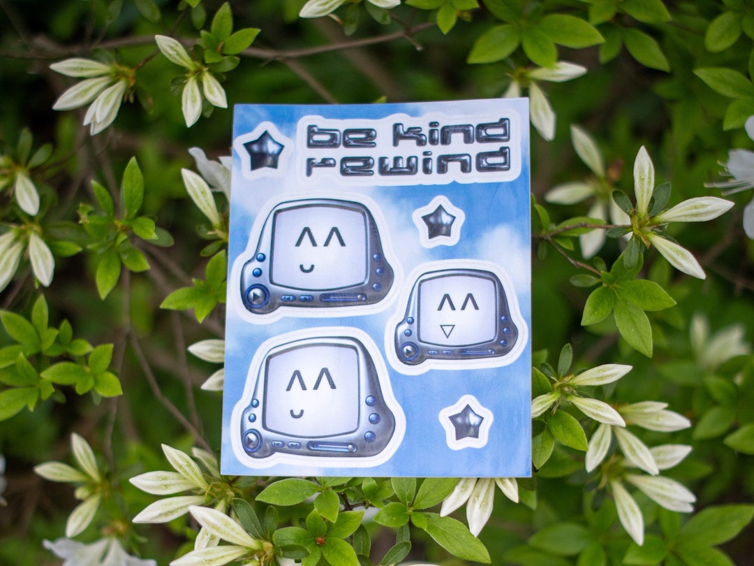 Cybercore Sticker Sheet: Be Kind Rewind Frutiger Aero Glossy Stickers ...