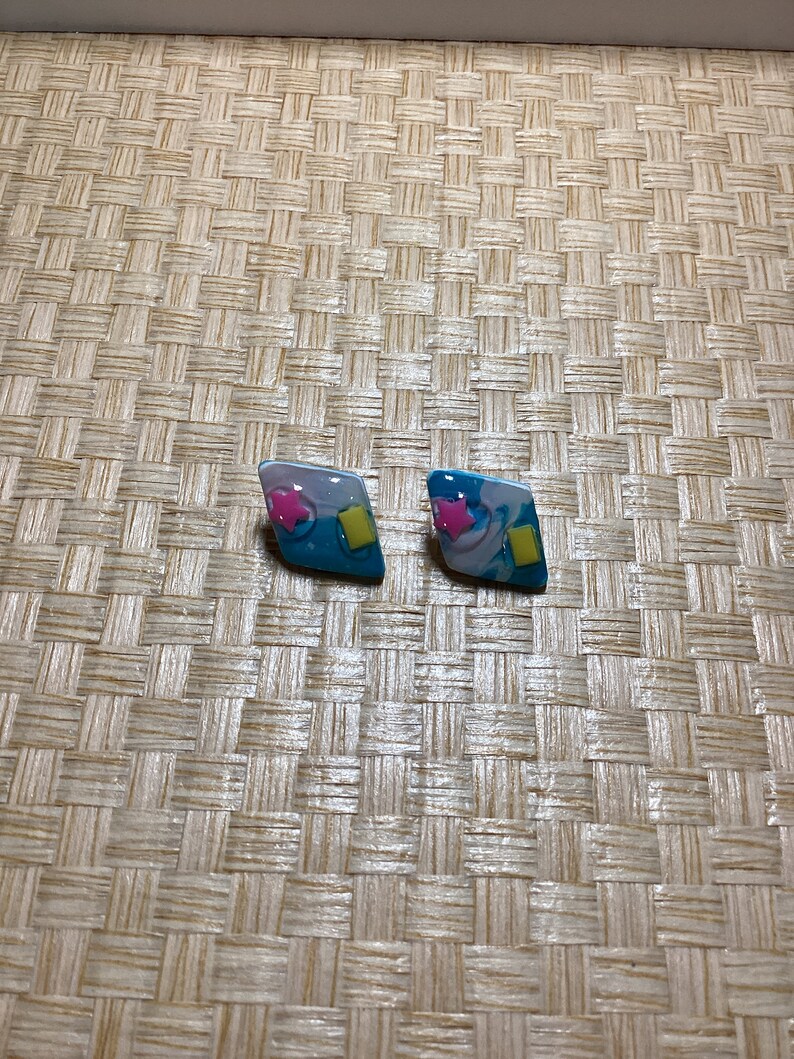 Spongebob and Patrick Inspired Diamond Resin Covered Polymer Clay Gold ...