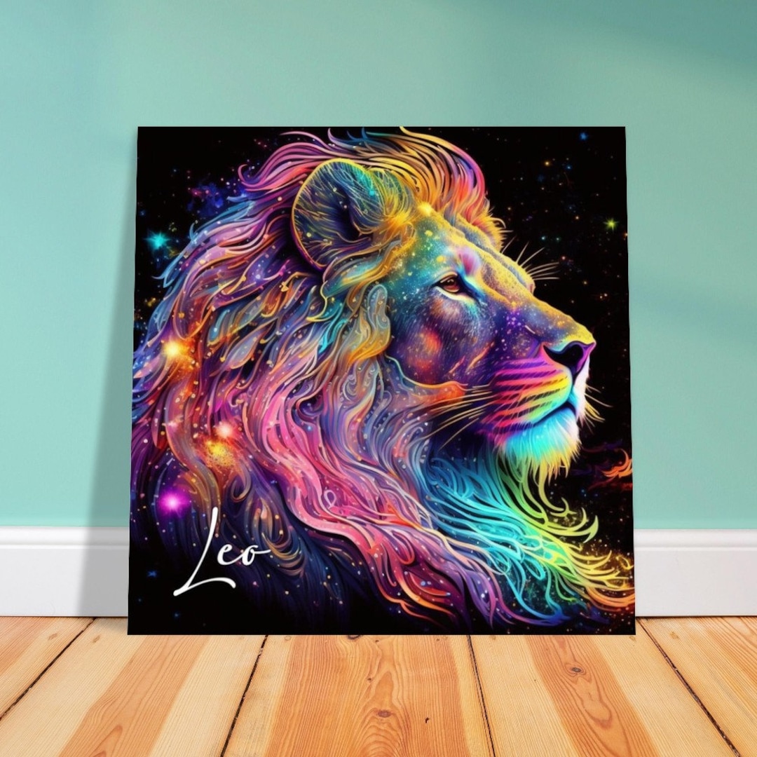 Leo Zodiac Premium Semi-glossy Poster - Etsy
