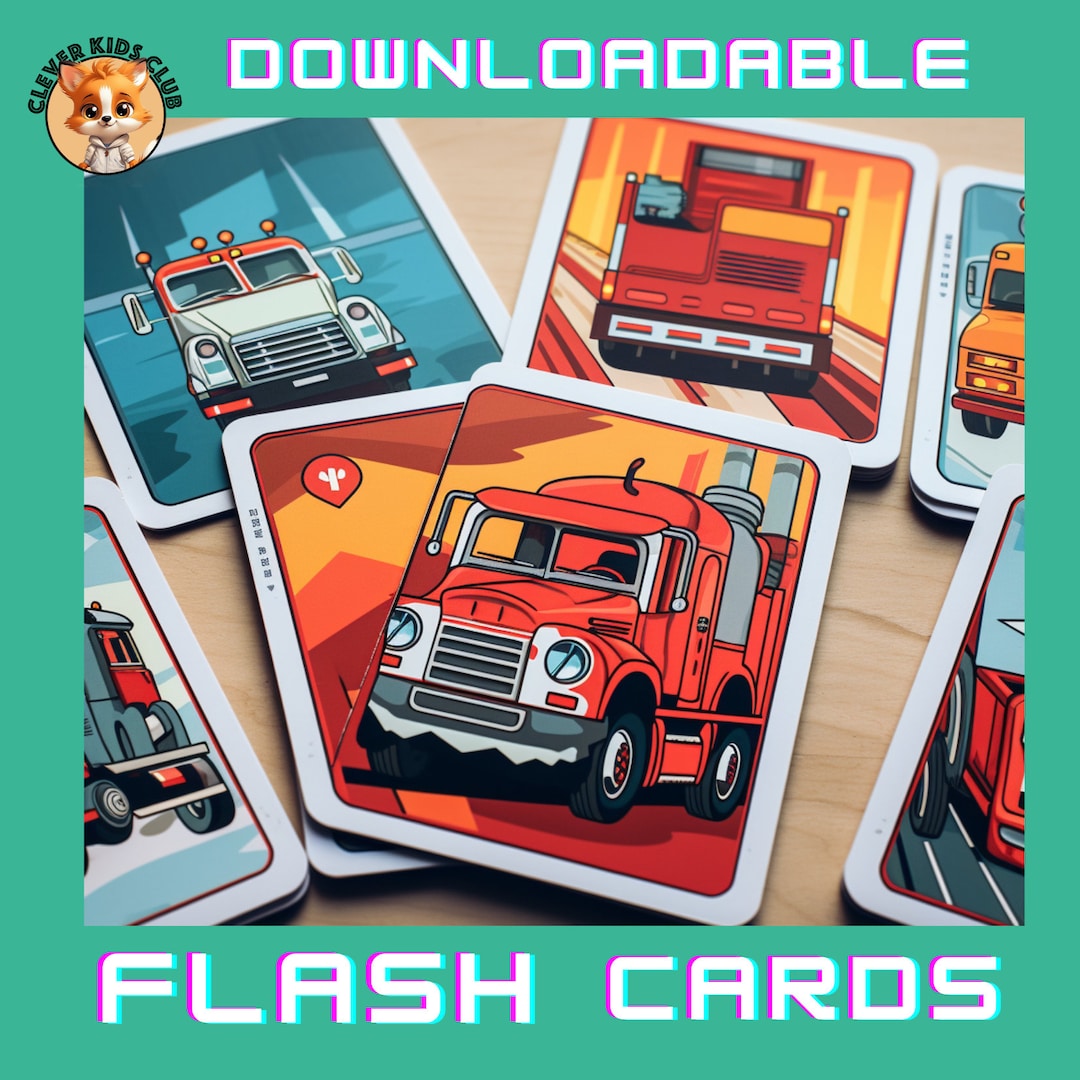TRUCK *FLASH CARDS* - Etsy