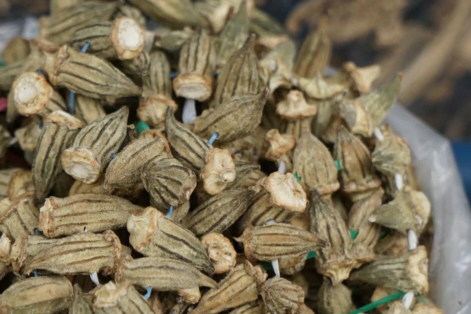 Traditional Okra Dried Naturally From Our Garden, Natural Sun-dried ...