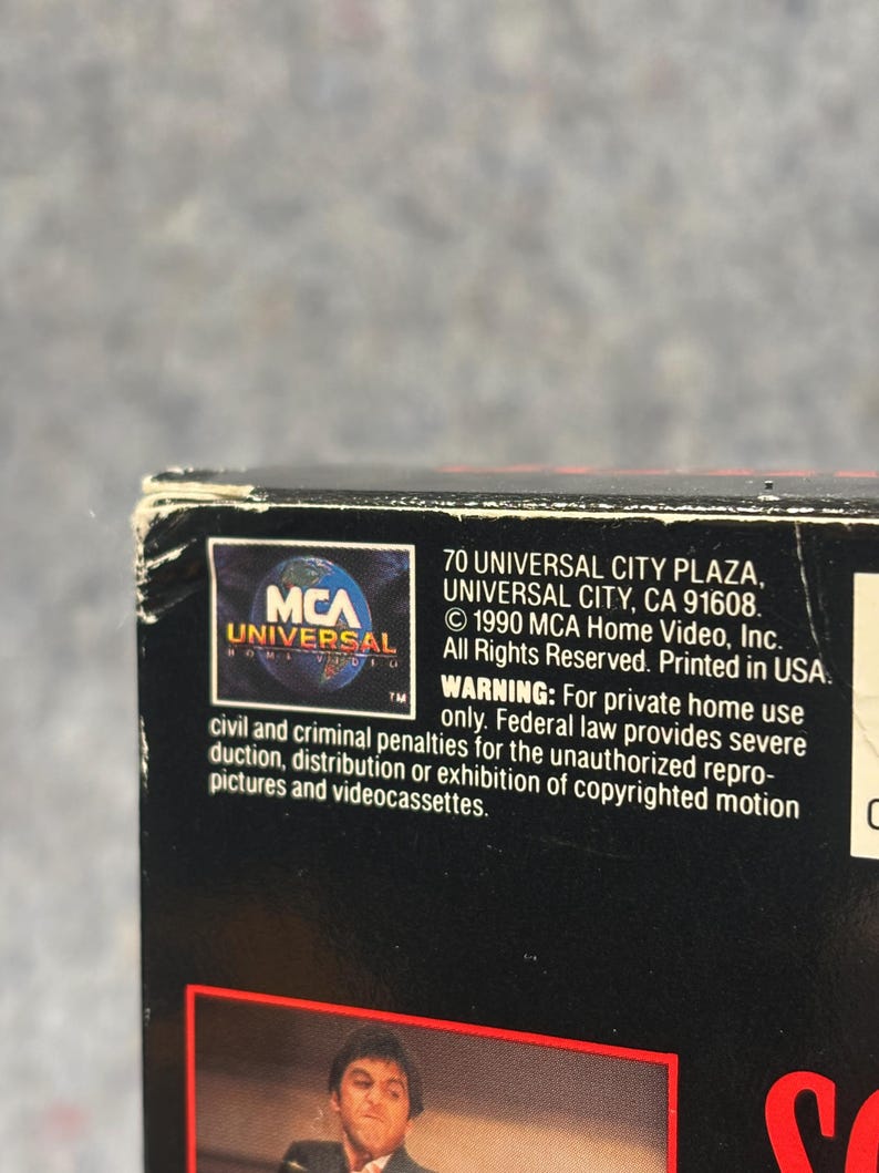 Classic Scarface 1990 Copy VHS Type Set - Etsy
