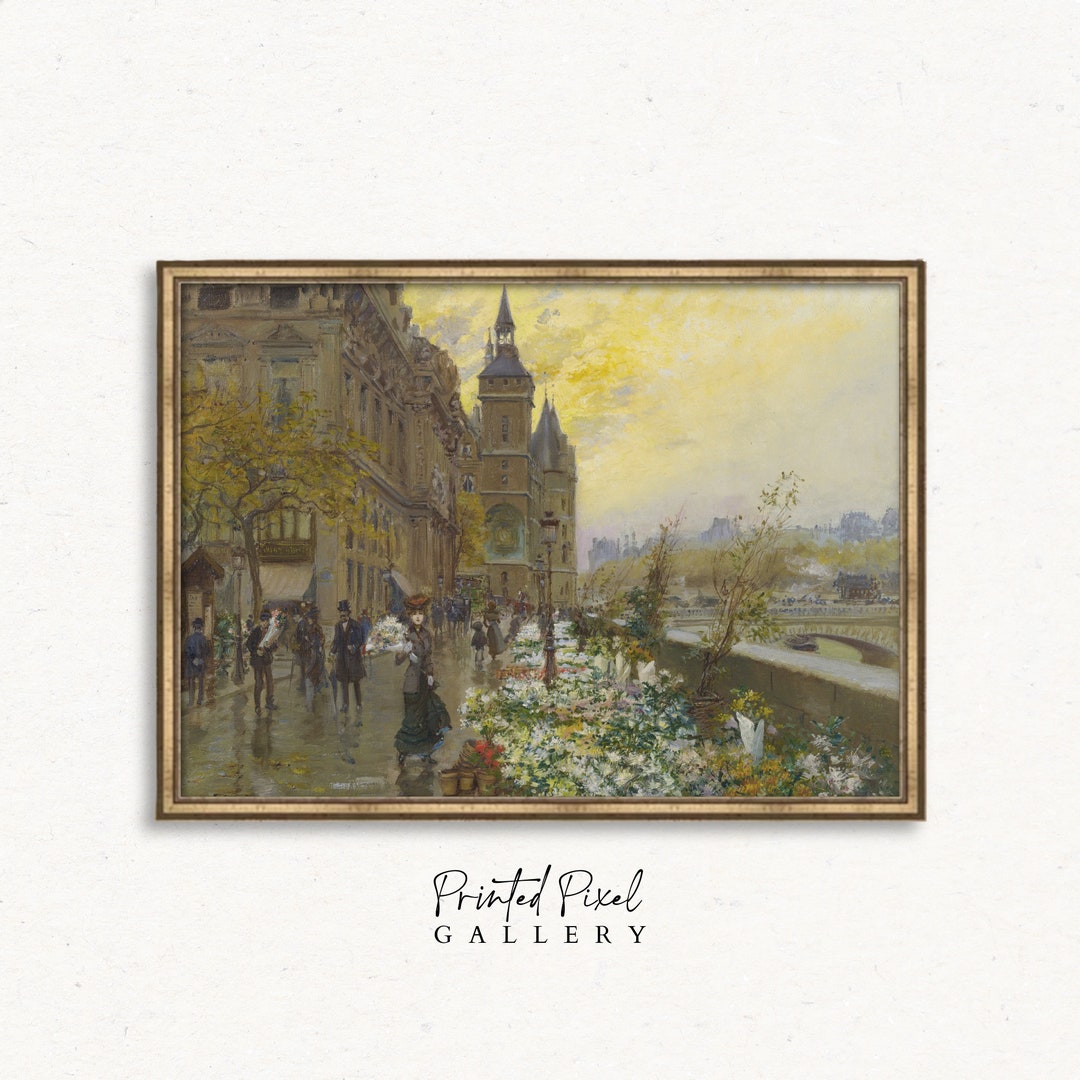 Elegant Architectural Oil Painting | Classical Wall Art | Digital ...