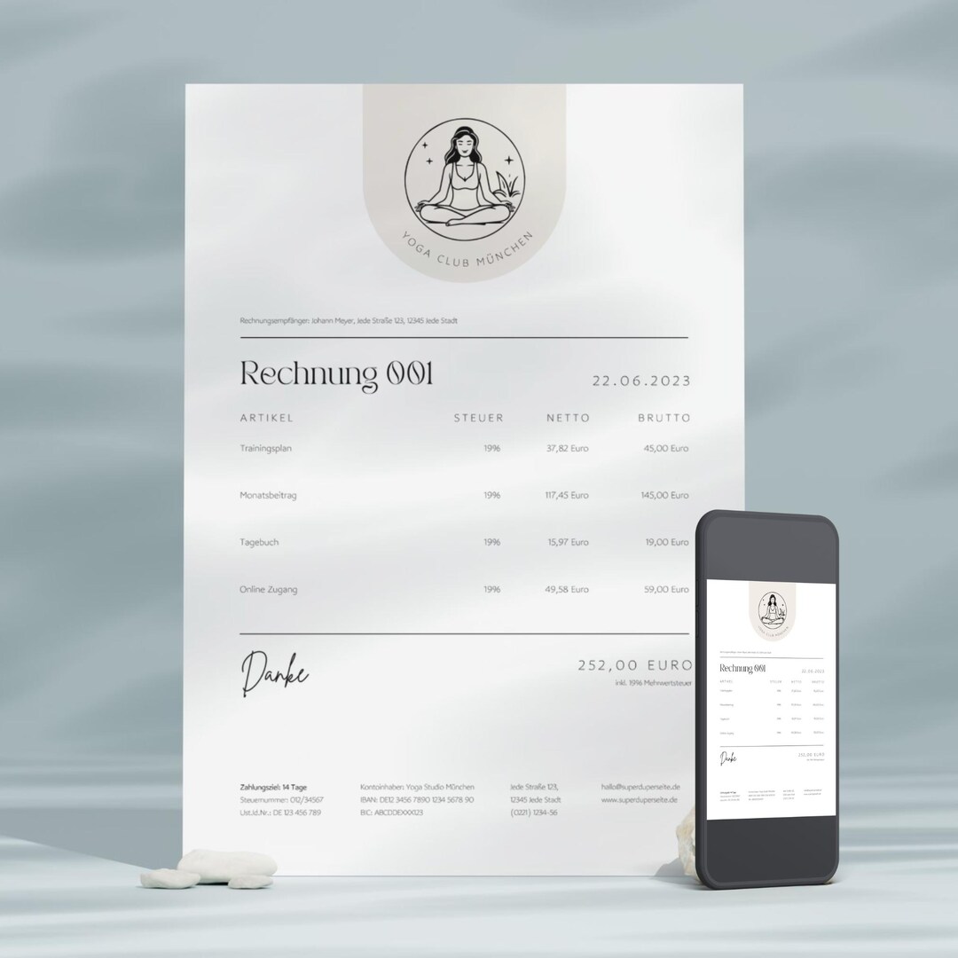 Invoice Template German 2024 Professional Invoice Template for Word ...