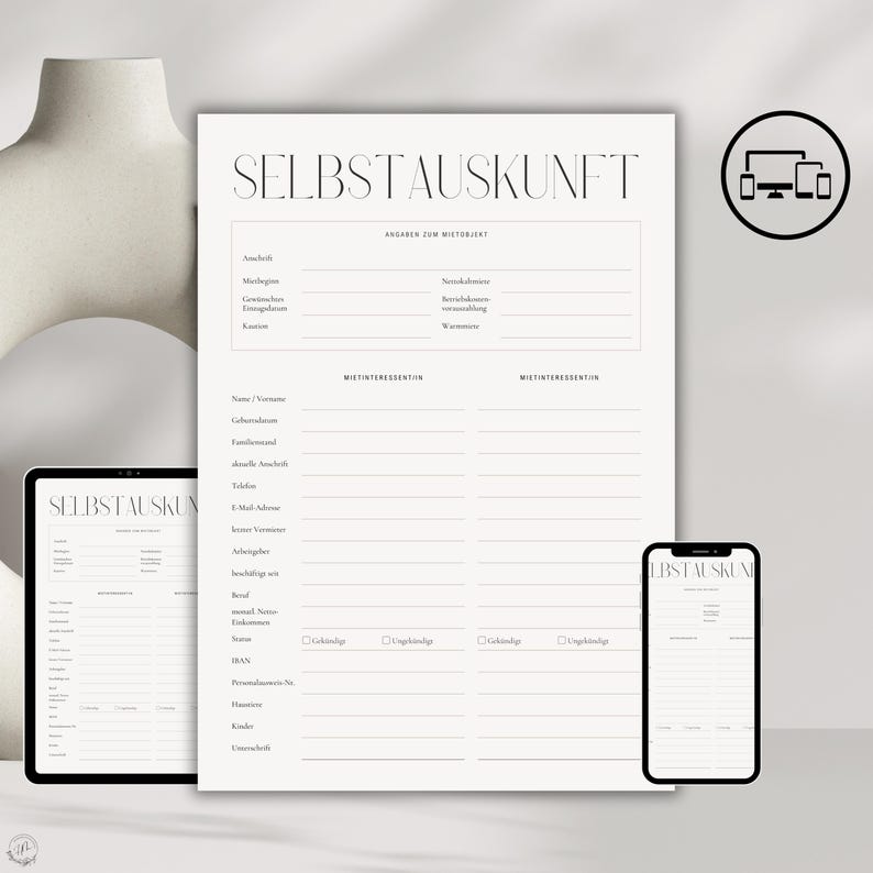 Tenant Self-disclosure Template 2024 Template for Tenants and Property ...