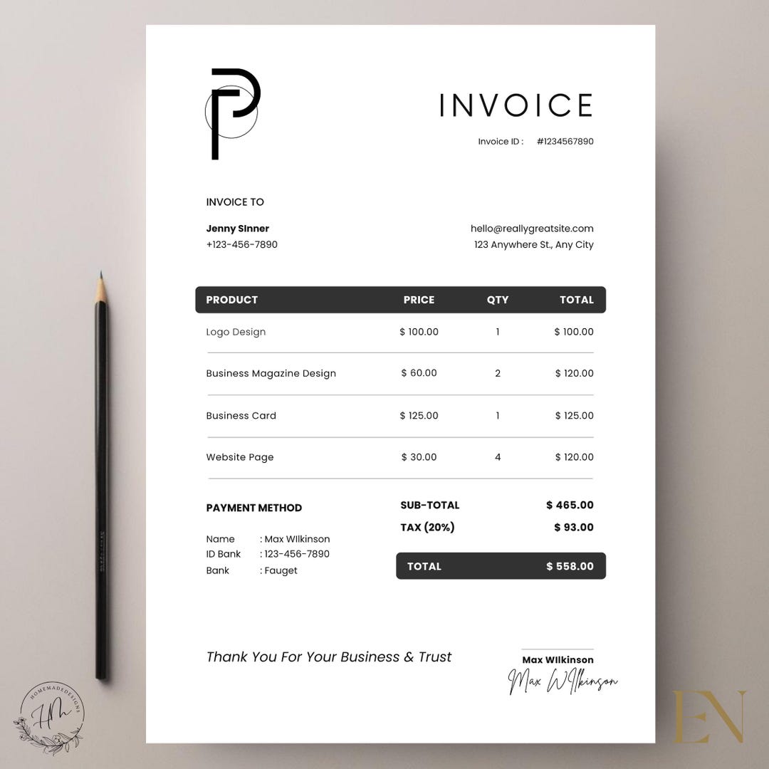 Invoice Template 2025 | New Canva Template Design | Invoice Self ...