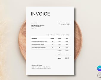 Invoice Template 2025 | New Canva Template Design | Invoice Self ...