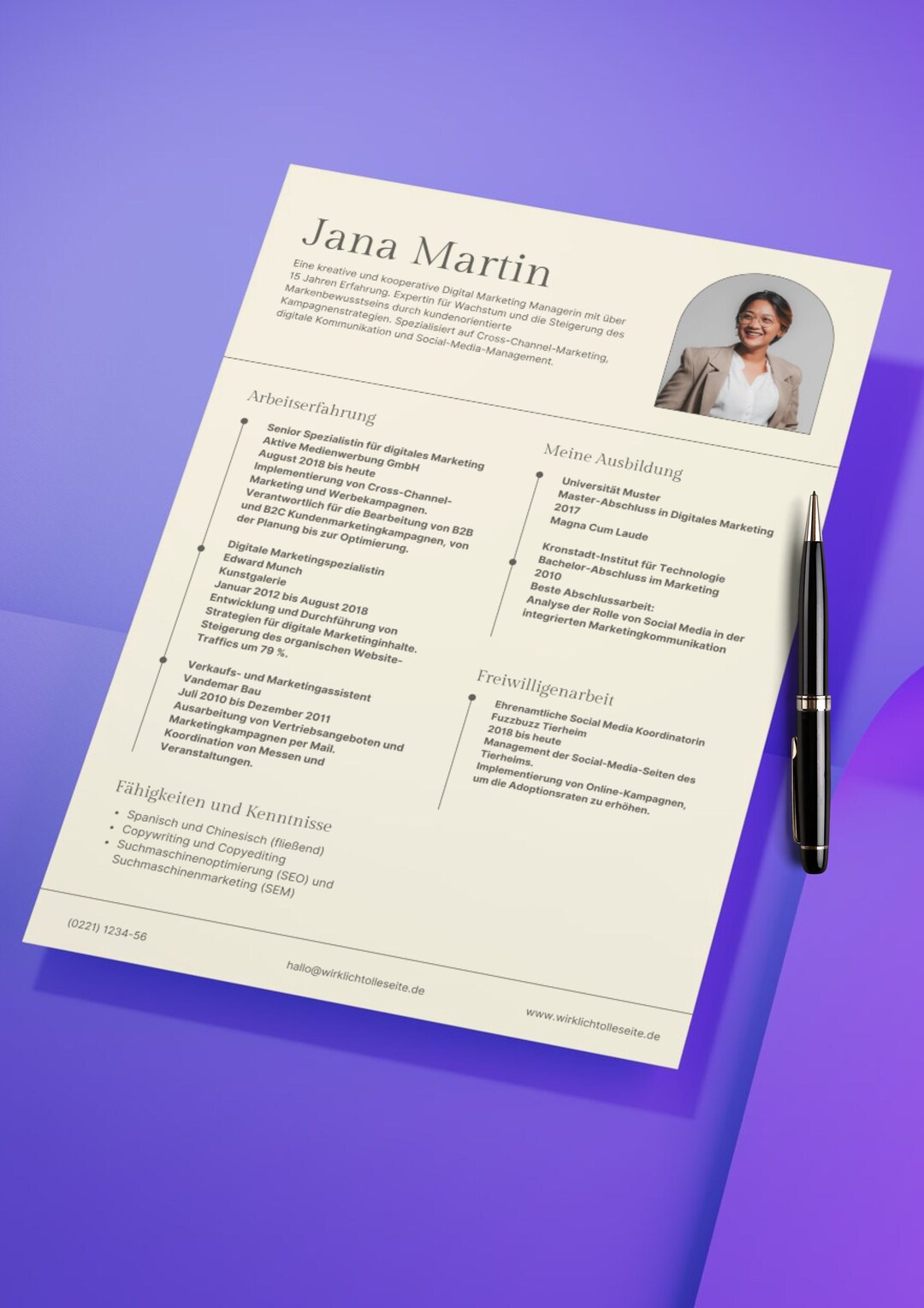 CV Template, CV Template 2024, CV Template, Student CV, Young ...